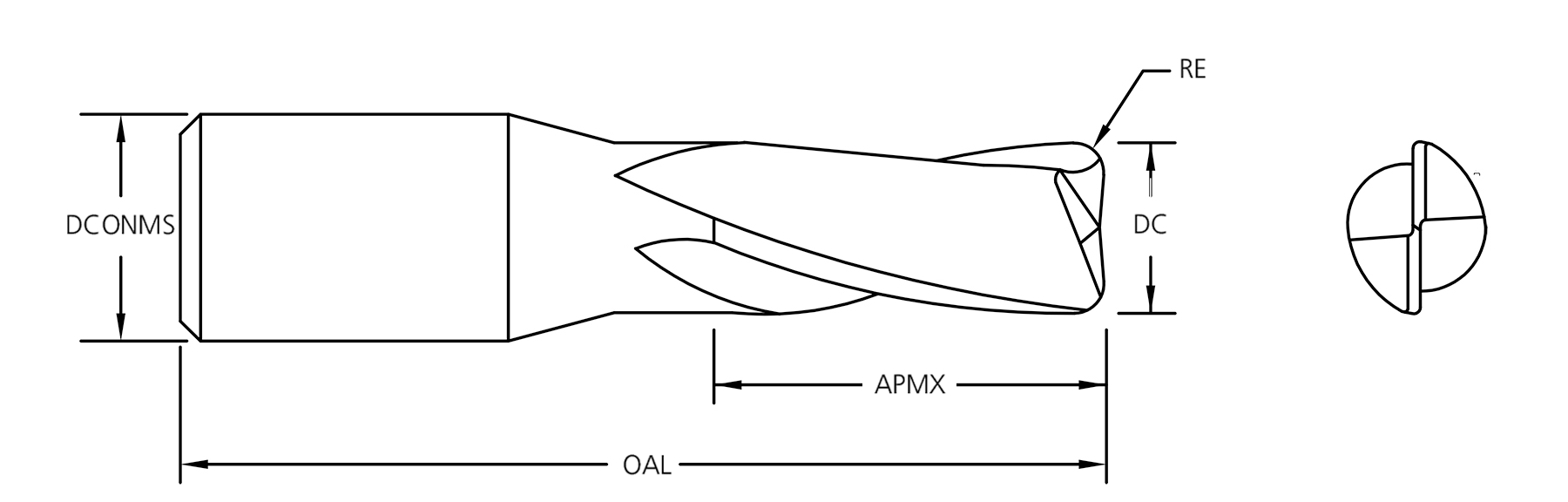 M.A.Ford® TuffCut® GP 2 Flute End Mill Stub 1.90mmx3.80x38 ALtima®